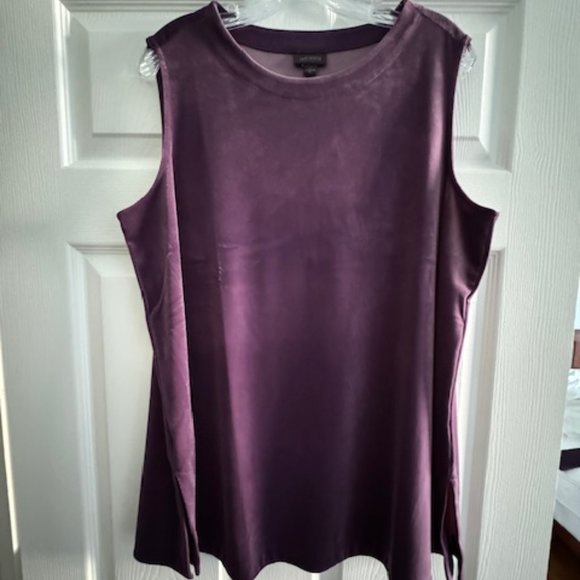 J. Jill | Tops | J Jill Wearever Purple Grape Velvet Layering Tank Top ...